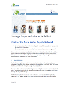 RWSN • Rural Water supply network - Rural Water Supply Network